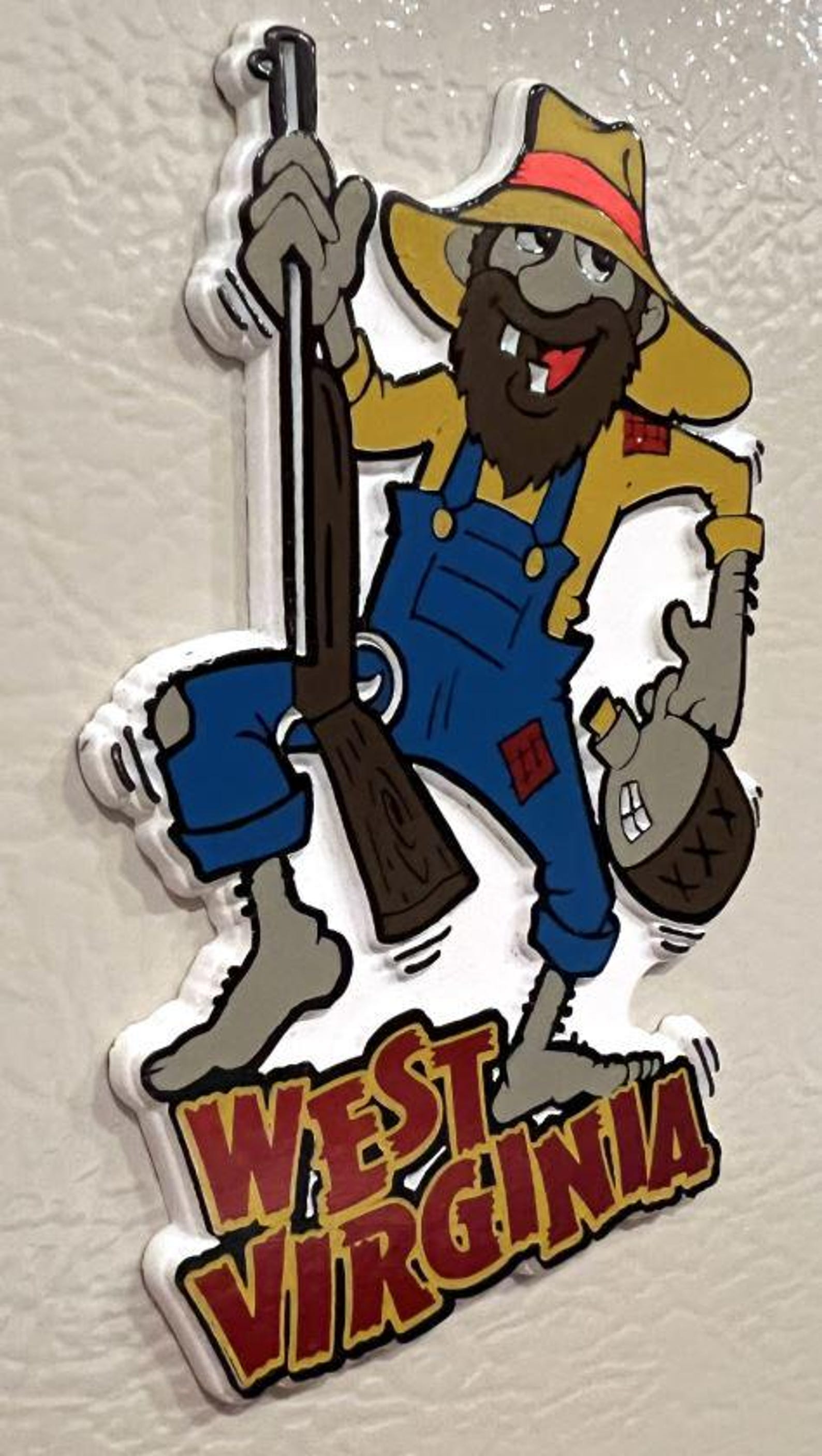 Vintage West Virginia Hillbilly Magnet: 2.250"x 3.5" Tall. Comes With a ...