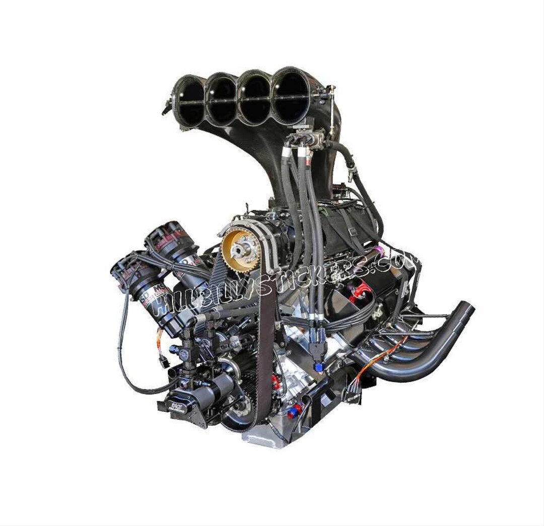 Drag Racing Engine Sticker 4" X 5" Tall - Awesome Graphics & Colors ...