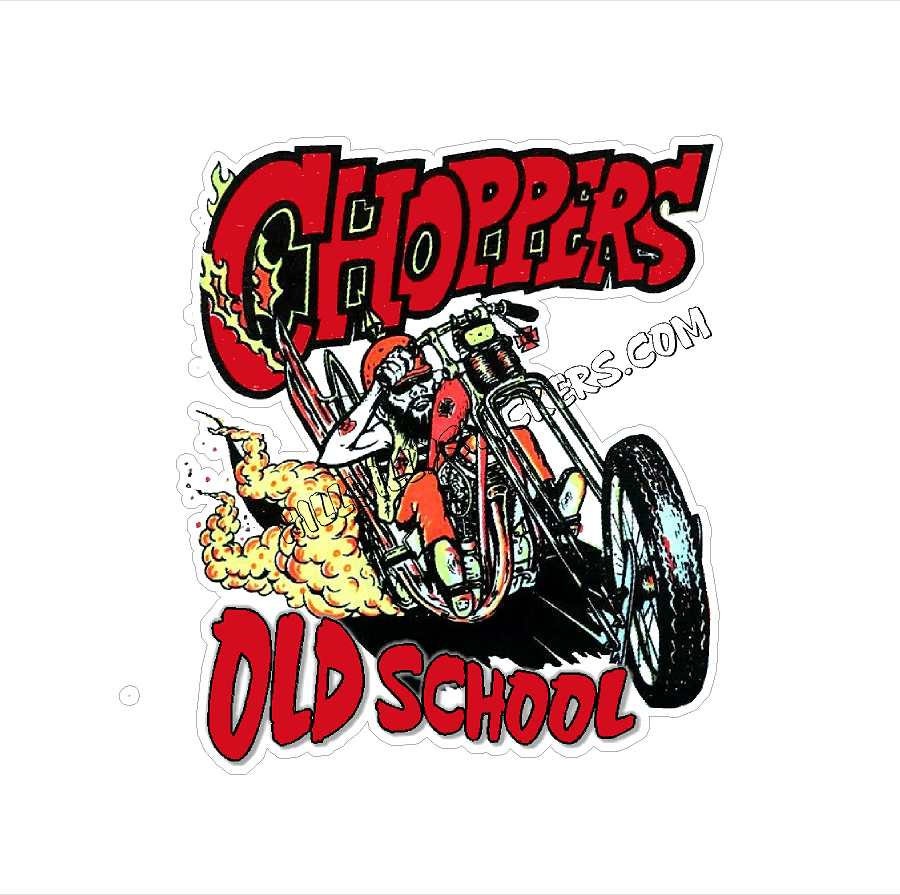 Vintage Choppers Old School Sticker. 4" X 5" Tall - Awesome Graphics ...