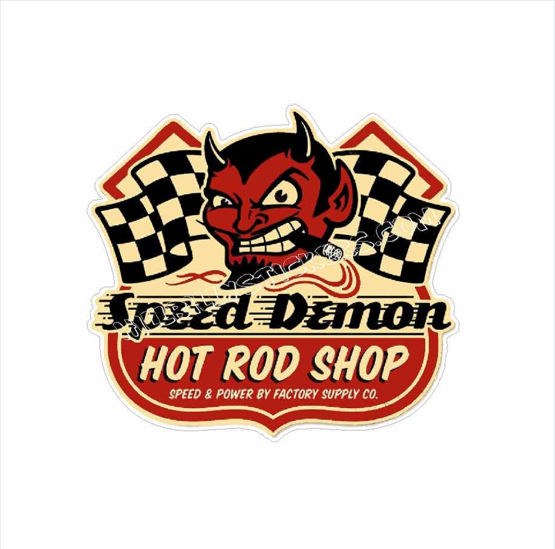 Speed Demon Sticker - 4.5 X 4.9 Wide. Awesome Vintage Sticker. UV ...