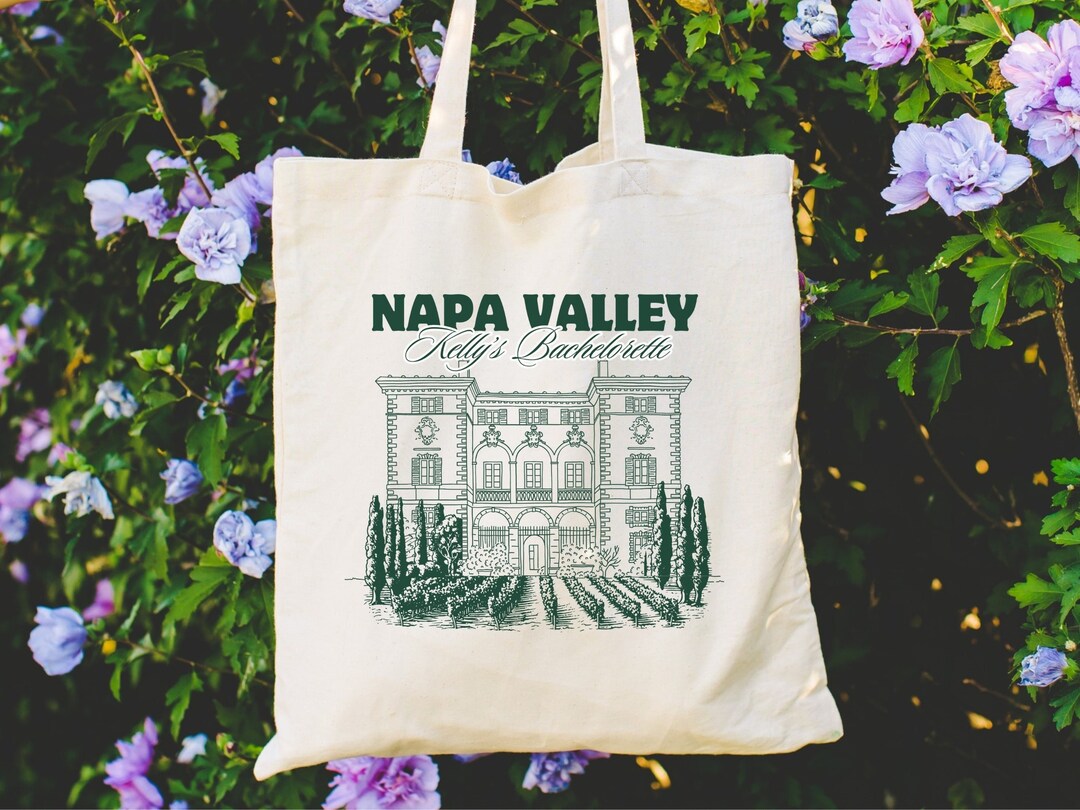 Napa Valley Tote Bag, Custom Winery Girls Trip Tote Bag, Personalized ...