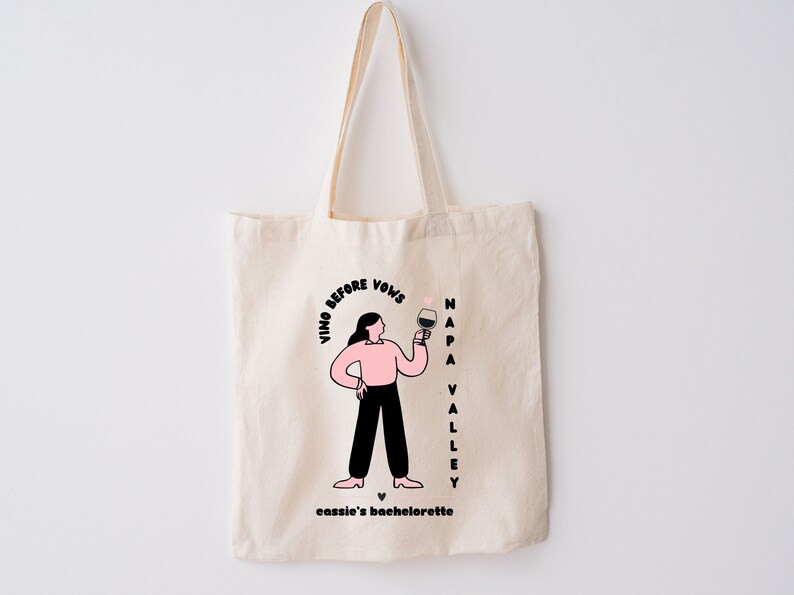Napa Valley Tote Bag, Custom Winery Girls Trip Tote Bag, Personalized ...