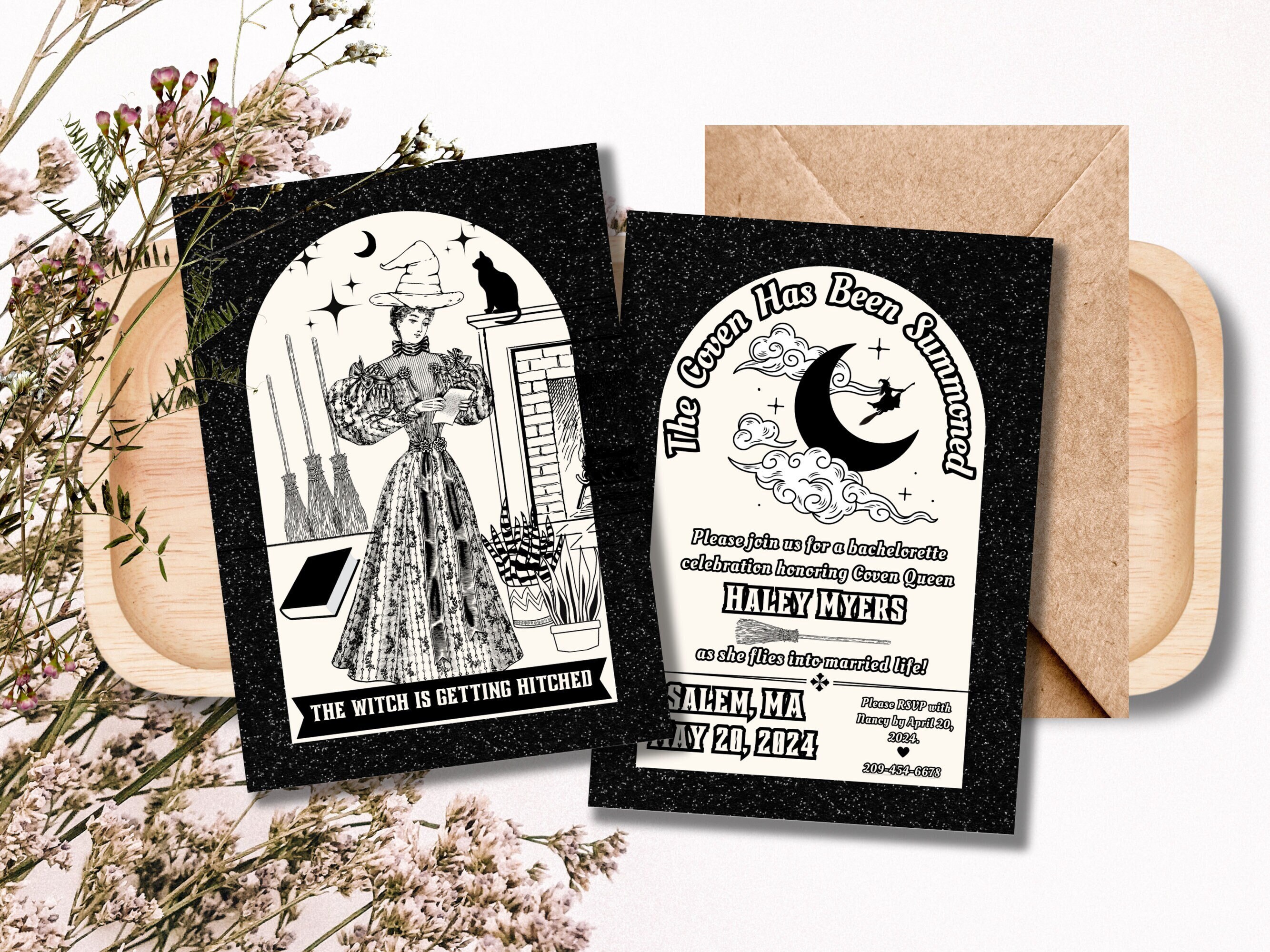 Tarot Bachelorette Party Editable Template Witchy Bachelorette Tarot ...