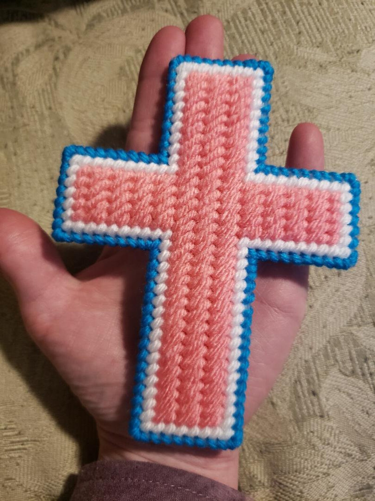 Plastic Canvas Cross Double Sided. Can Make a Variation of Color ...