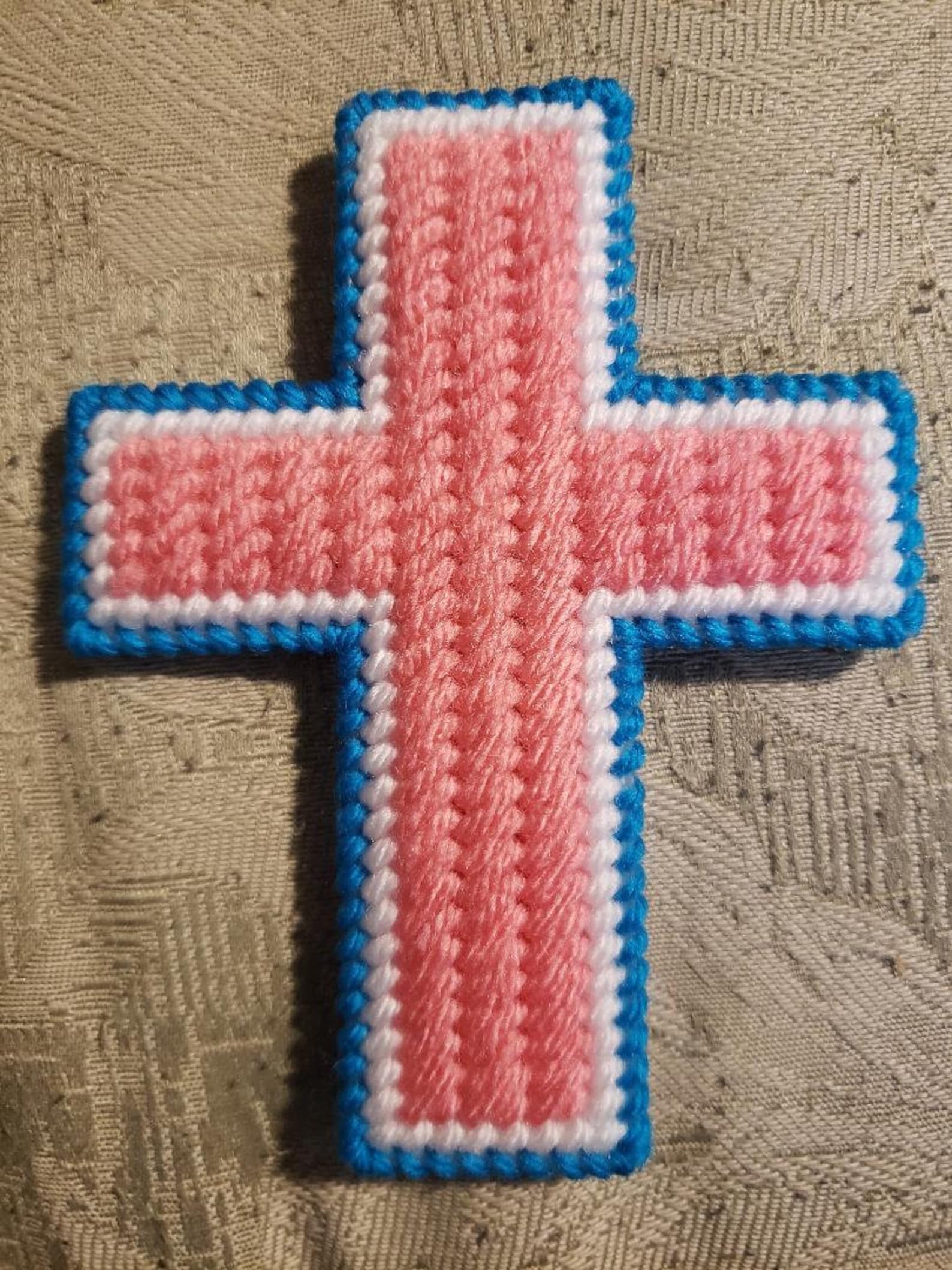 Plastic Canvas Cross Double Sided. Can Make a Variation of Color ...