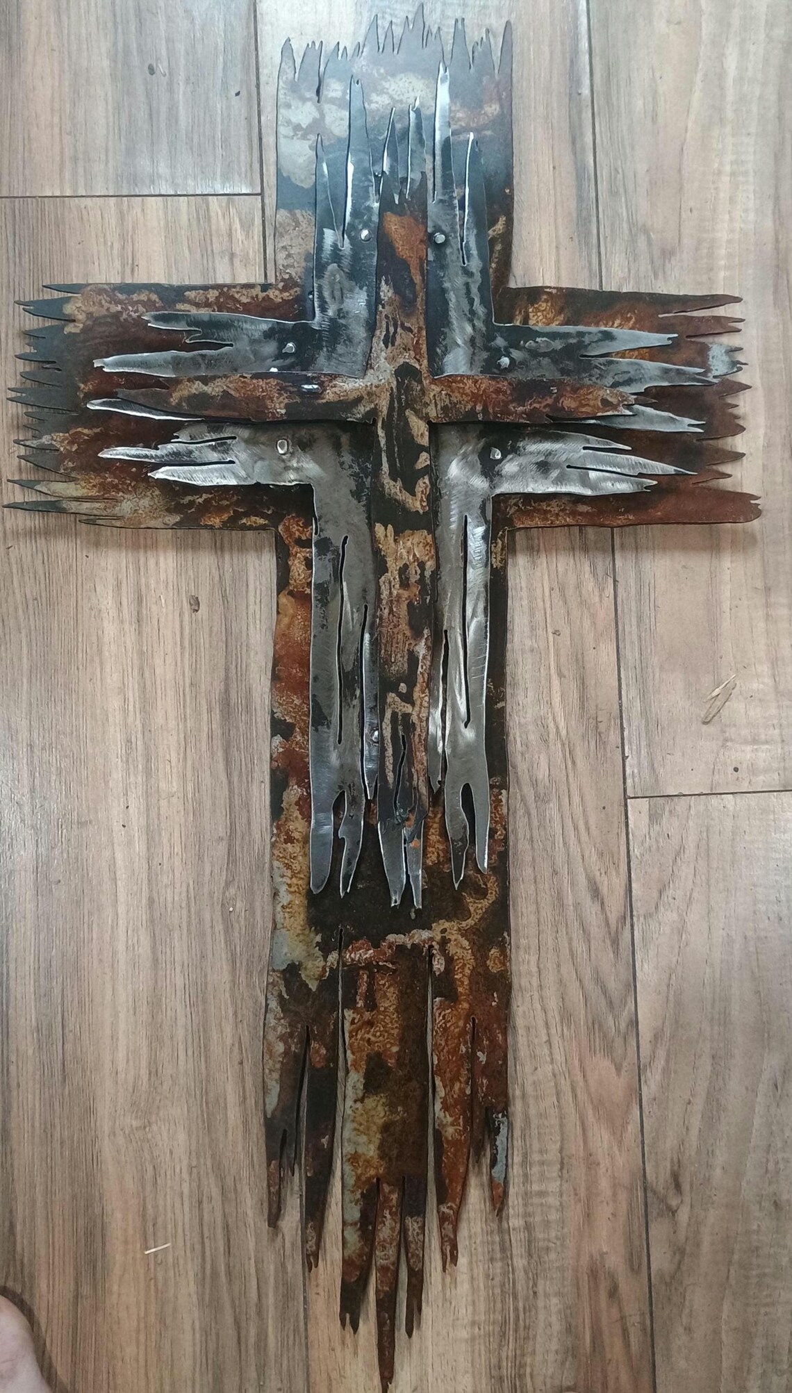 Rustic Cross 2 Ft 3D Metal Art - Etsy