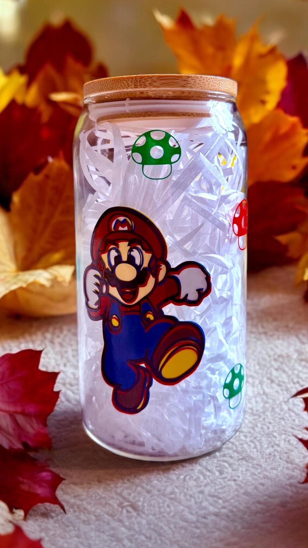 Super Mario Glass Cup, Mario Kids Cup, Custom Water Bottles, Cups, and ...