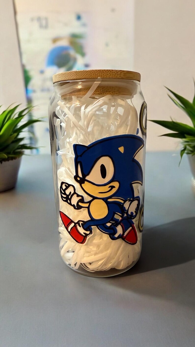 Sonic the Hedgehog Cup: 20oz Kids Glass Tumbler - Etsy