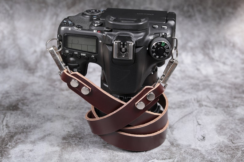 Genuine Leather Camera Strap Neck Shoulder Handmade 118cm Snap-on Quick ...