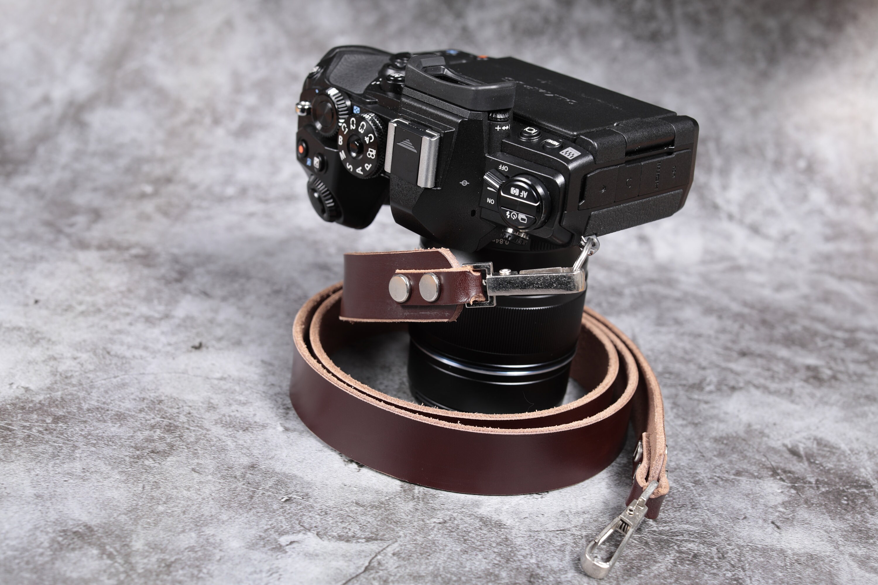 Genuine Leather Camera Strap Neck Shoulder Handmade 118cm Snap-on Quick ...