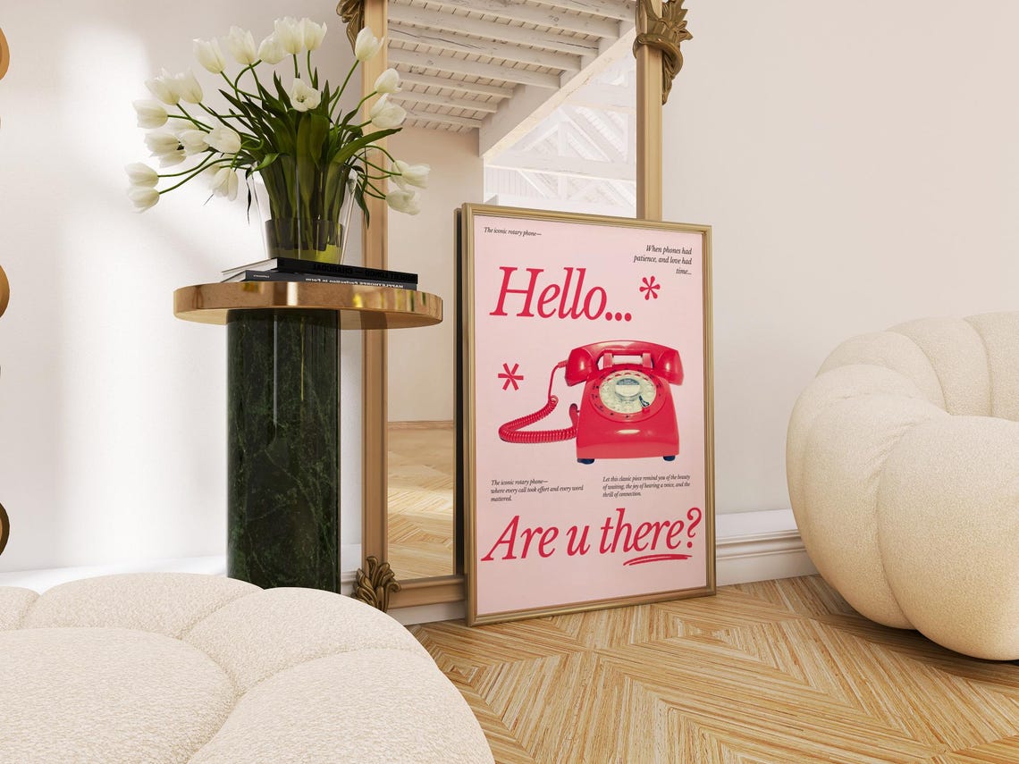 Retro Telephone Prints, Old Rotary Phone, Pink Telephone, Photography ...