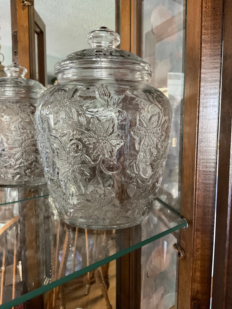 Princess House 8 Medium Canister With Lid Crystal Glass Fantasia ...