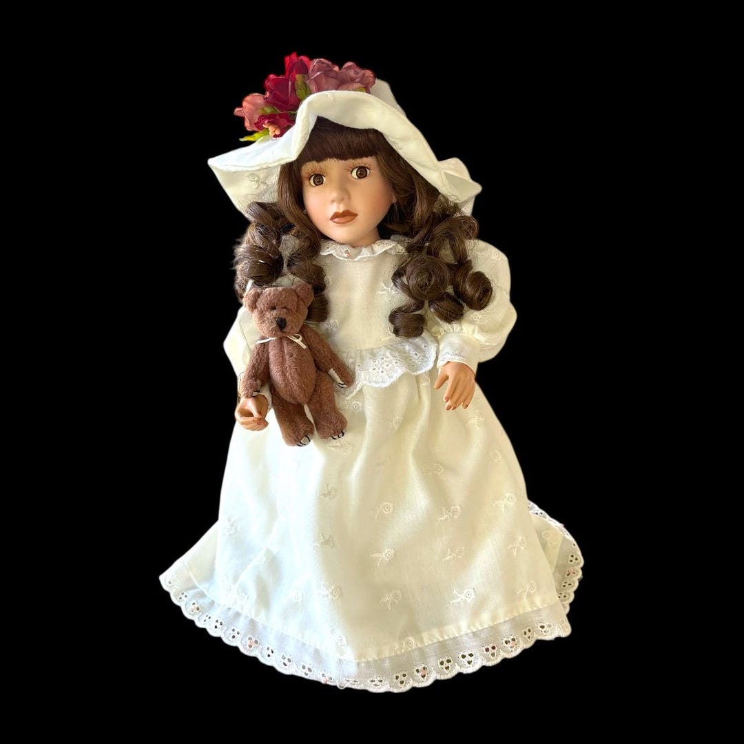 Vintage Boyd's Porcelain Doll and Bear: Emilee and Otis, in Original ...