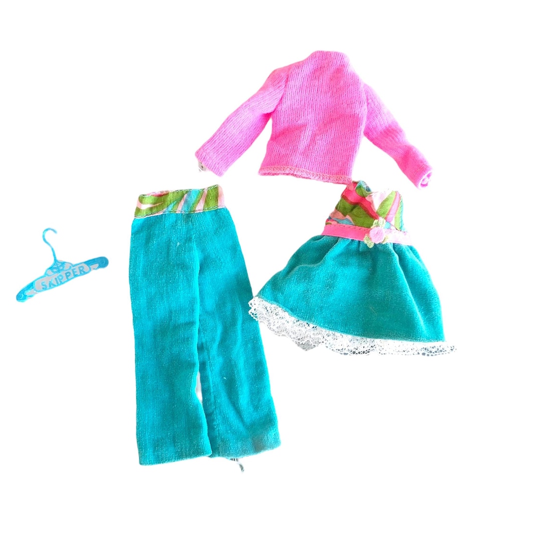 Barbie Skipper Doll Outfit "triple Treat" Vintage 1970-1971, Turquoise ...