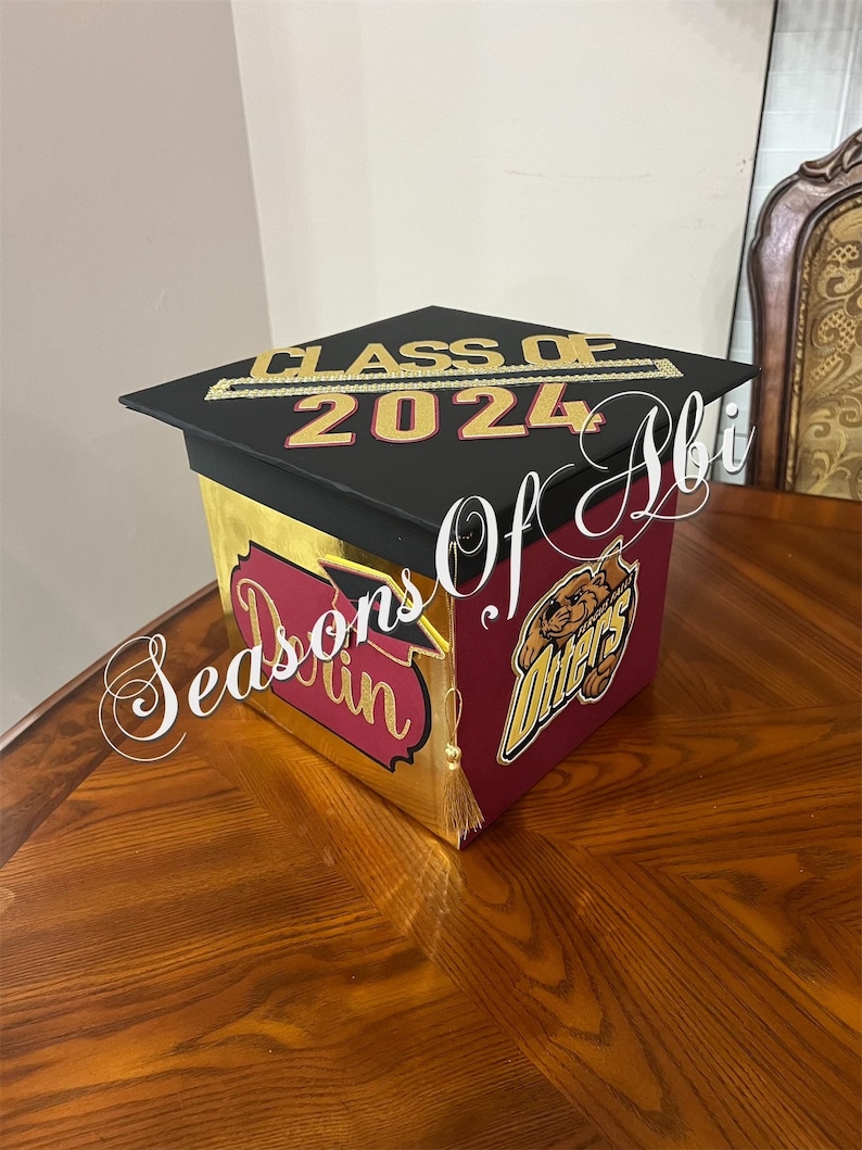 Graduation Card Box/ Large Graduation Party Card Box/ Personalized Card ...