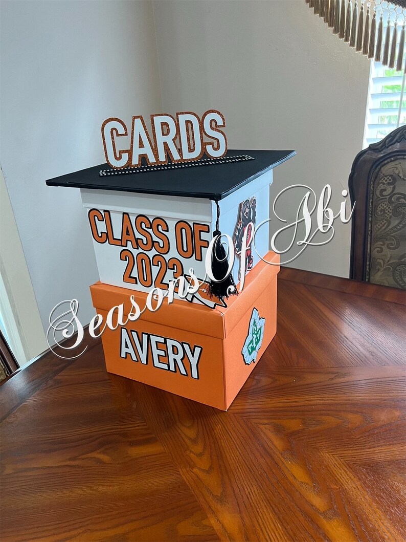Two Tier Card Box/ Graduation Card Box/ Large Graduation Party - Etsy