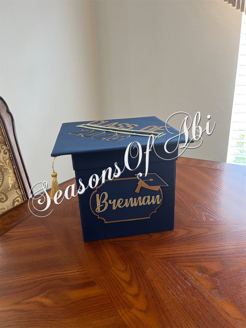 Graduation Card Box/ Large Graduation Party Card Box/ Personalized Card ...