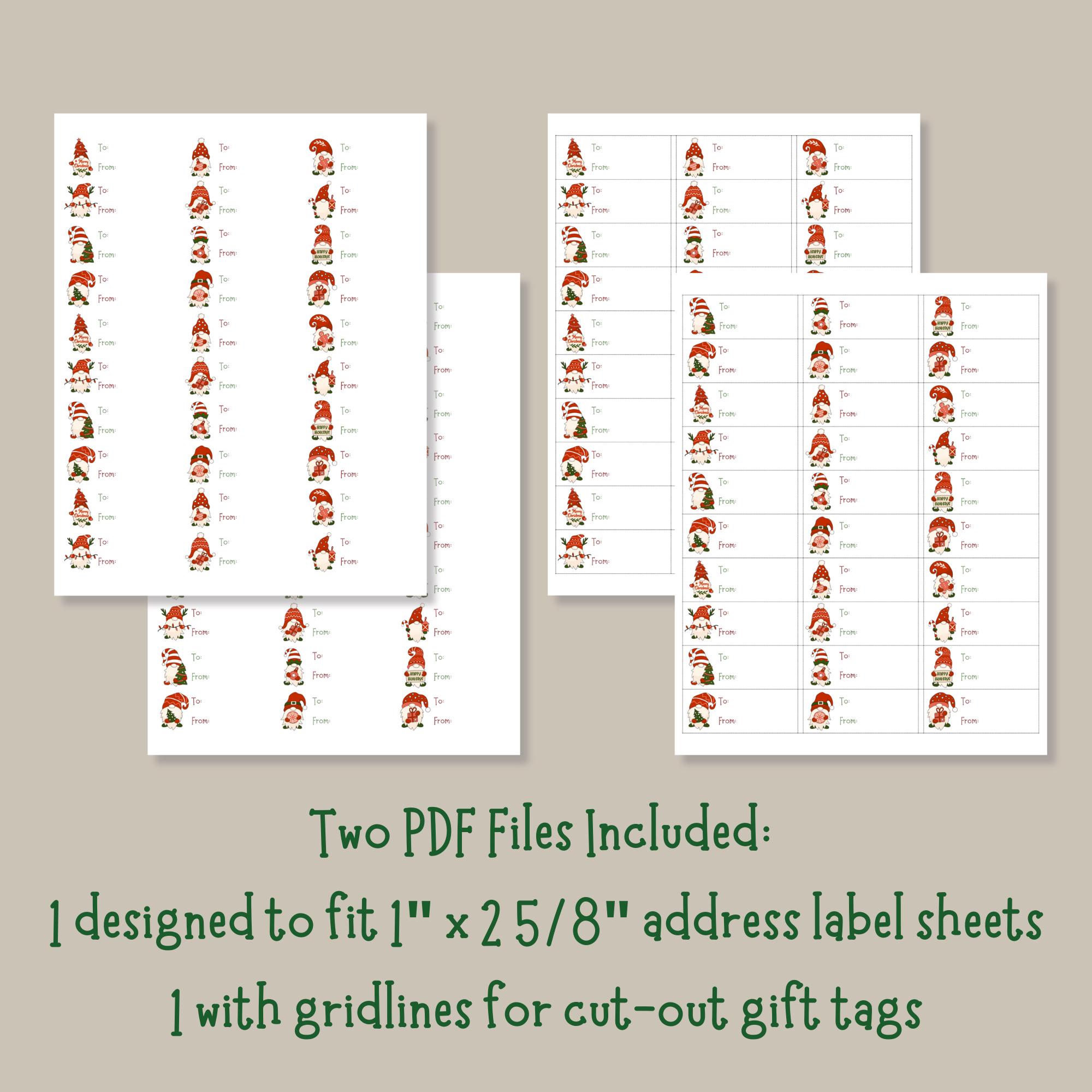 Gnome Holiday Gift Tag Sticker Labels - Etsy