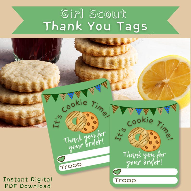 Girl Scout Thank You Tags | Girl Scout Thank You Card | Printable ...