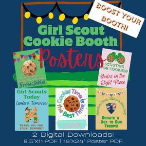 Girl Scout Cookie Booth Poster | Printable Marketing Kit | Instant ...