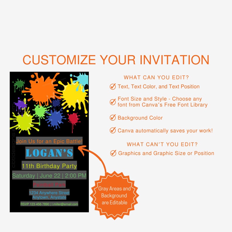 Kids Birthday Party Invite | Birthday Party Phone Invitation | Birthday ...