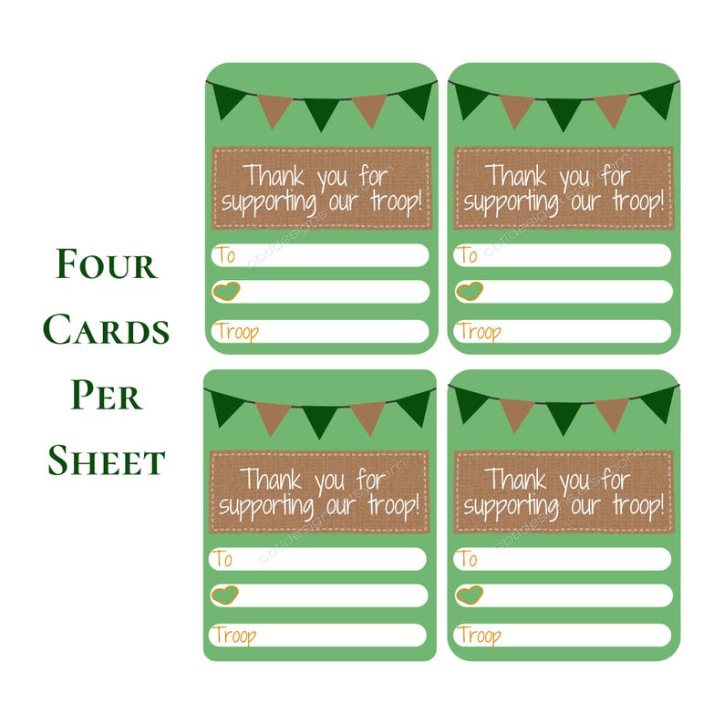 Scout Fall Product Thank You Tags - Etsy