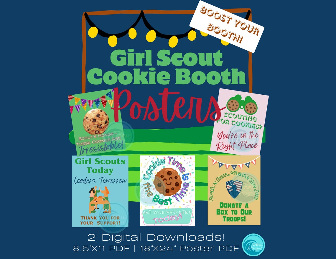 Printable Girl Scout Cookie Booth Posters Digital Download 2 Sizes - Etsy