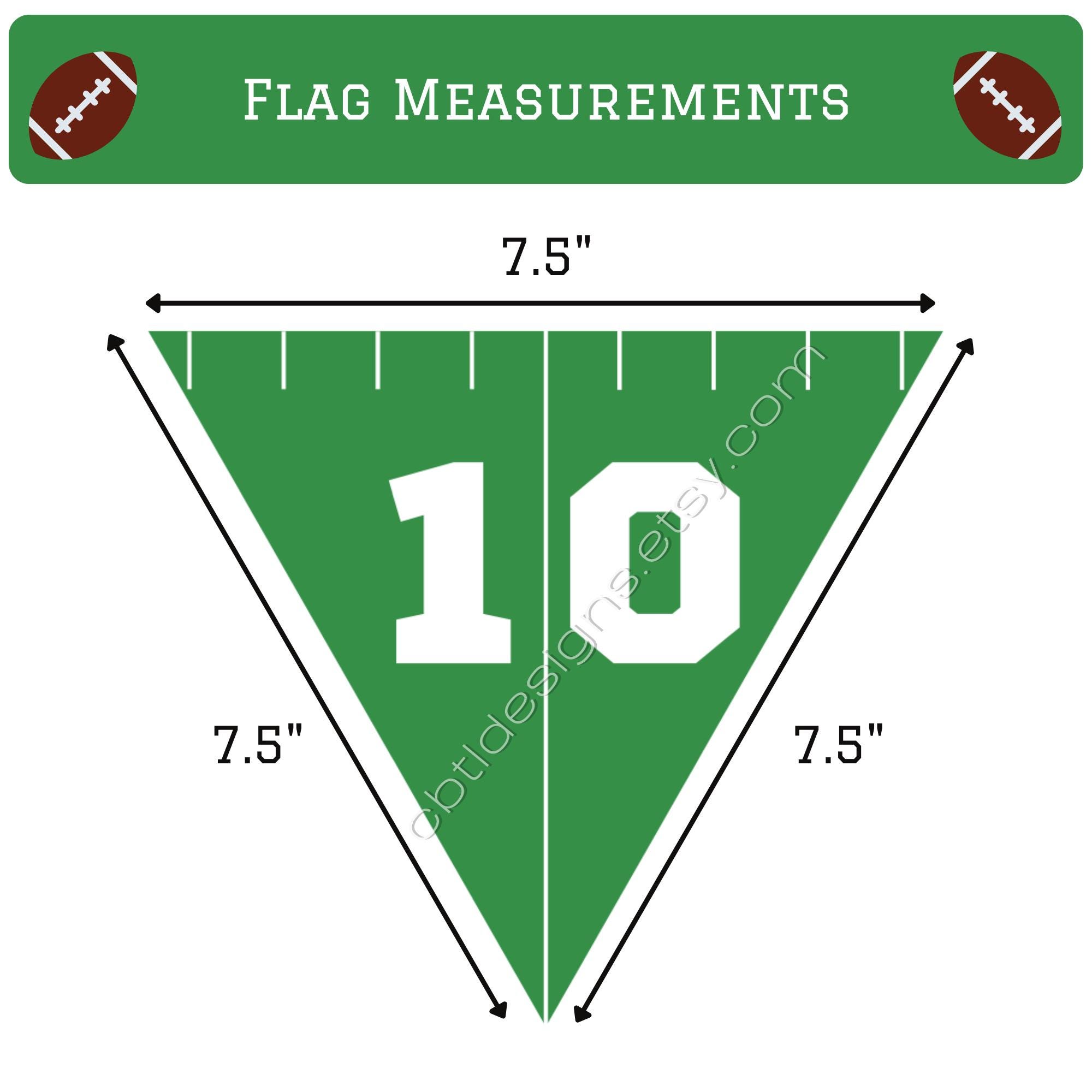 Game Day Party Banner Flags | Football Pennant Decorations | Game Day ...