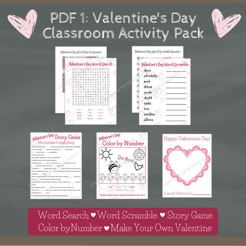 Classroom Valentine's Day Party Pack | Kids Activities | Printable ...