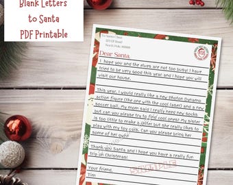 Dear Santa Garland Letter • Letter for Santa • Letter for Santa ...