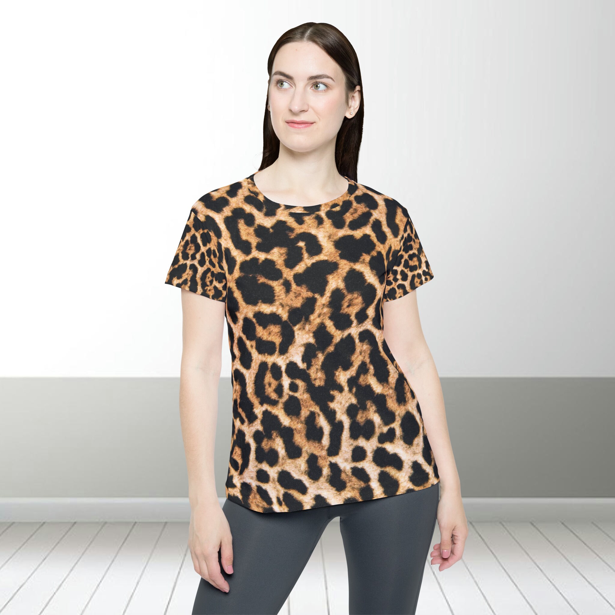 Leopard Print Shirt. Leopard Print Workout Top. Leopard Print Short ...