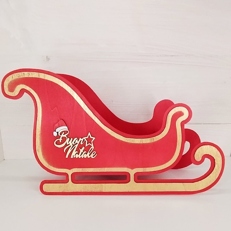 Slitta in legno di natale - Etsy Italia