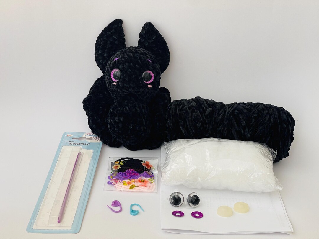Complete Crochet Bat Kit - 'night Fury' Design for Beginners, Ideal ...