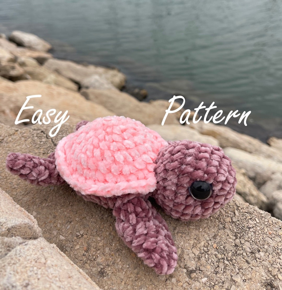 PATTERN: Easy & Adorable Crochet Plush Turtle Pattern Easy Step-by-step ...