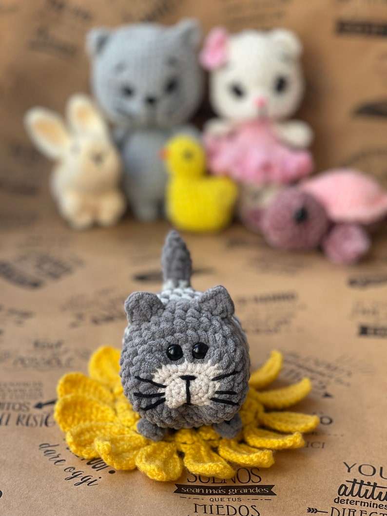 Easy Cat Crochet Pattern: Adorable Kitty With Photo Instructions Instant Download PDF - Etsy
