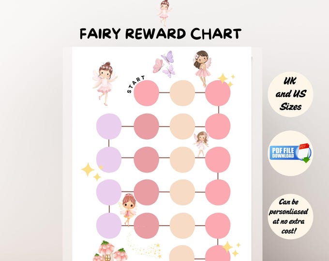 Fairy Reward Chart - Princess Reward Chart - Sleeping Chart - Potty ...
