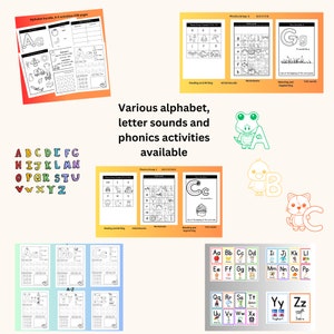 Printable Play Dough Mats Bundle, Alphabet Shapes Colours Numbers, Fine ...