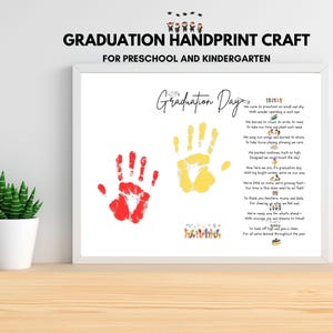 Graduation Handprint Craft Printable, Keepsake End of Year Activity for ...