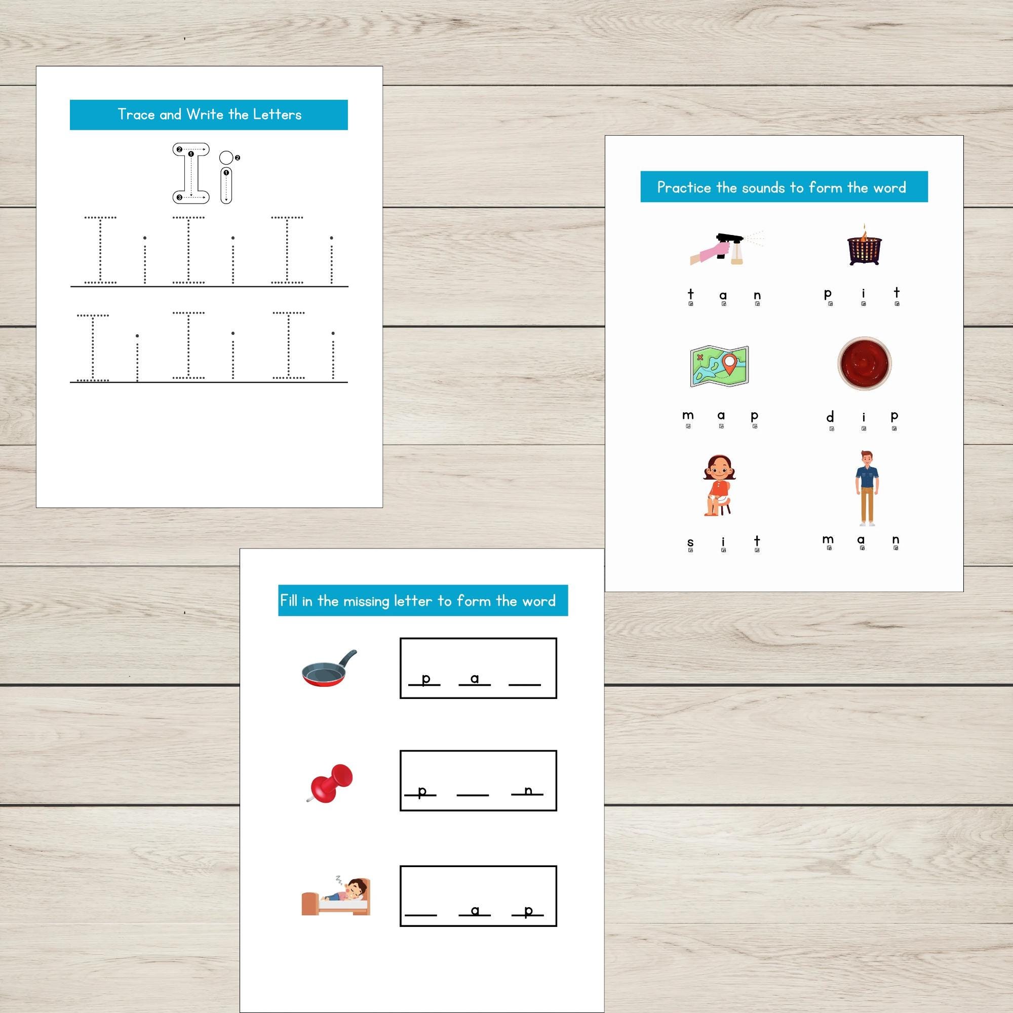 SATPINMD Phonics Phase 2 Worksheets PDF, Set 1 and 2 Letter Sounds ...