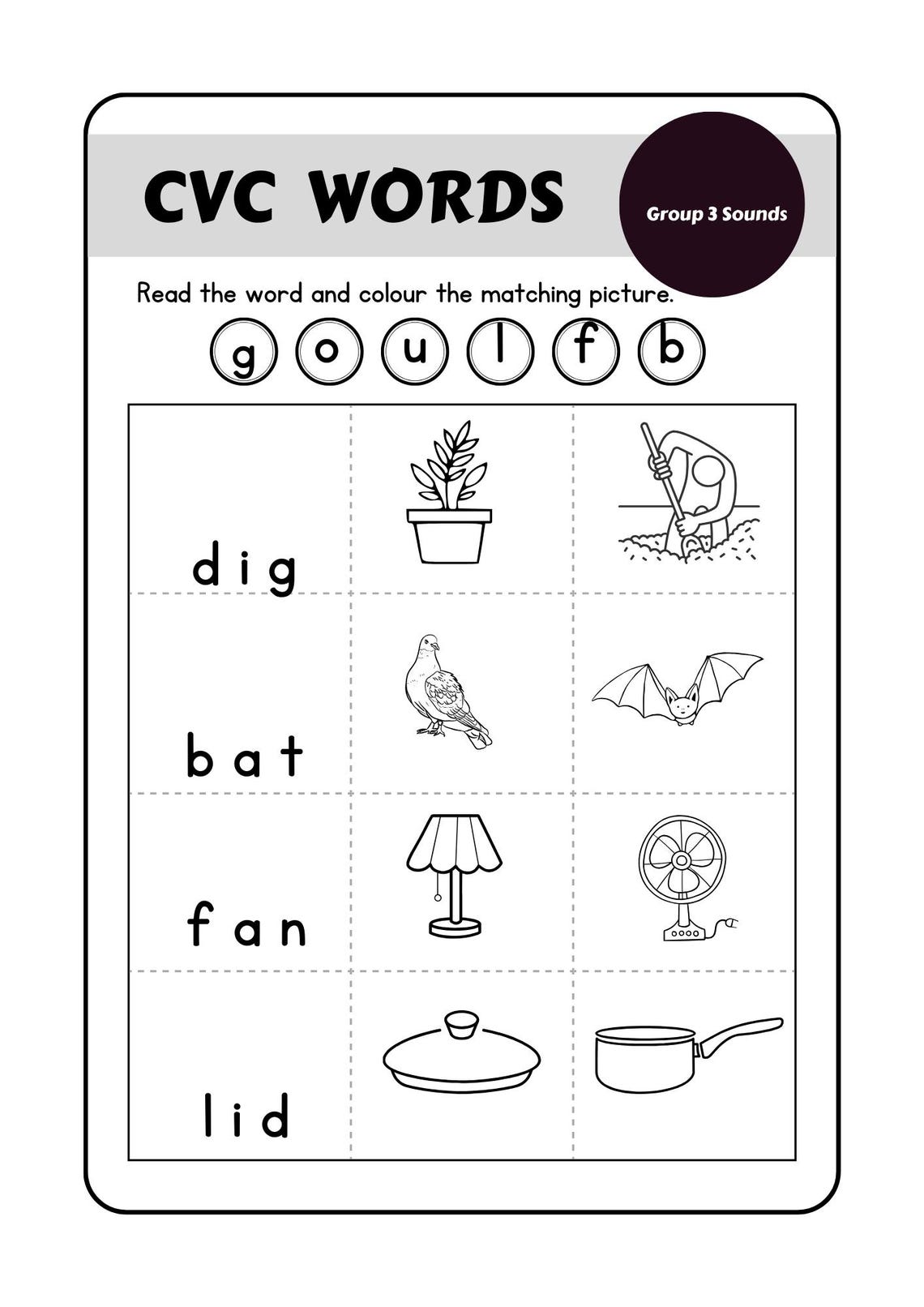 CVC Words Worksheets, Phonics Groups 1-4 Sounds, Literacy Activity ...