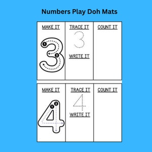 Printable Play Dough Mats Bundle, Alphabet Shapes Colours Numbers, Fine ...