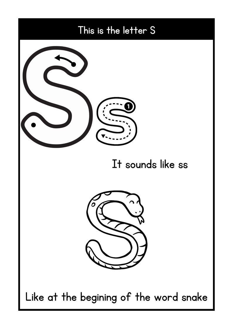 Phonics Worksheets, Group 1 SATPIN, Jolly Phonics, Beginning Sounds ...