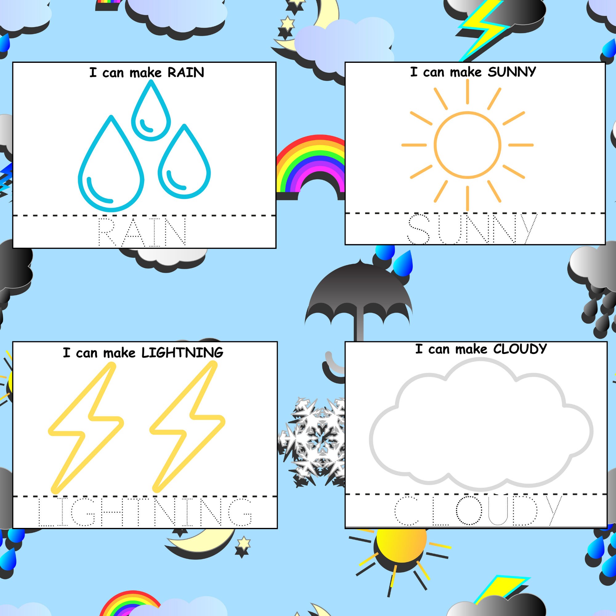 Play Dough Mats Activity Pack, Colors Shapes Numbers ABC Food Weather ...
