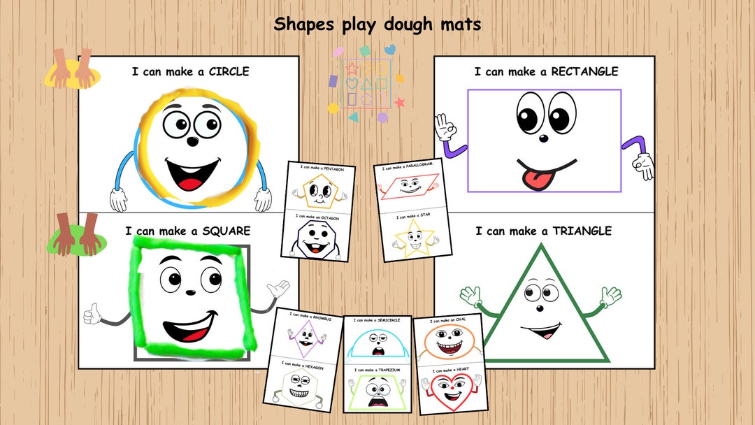 Shapes Playdough Mats Printable, Homeschool Resources, Digital Download ...