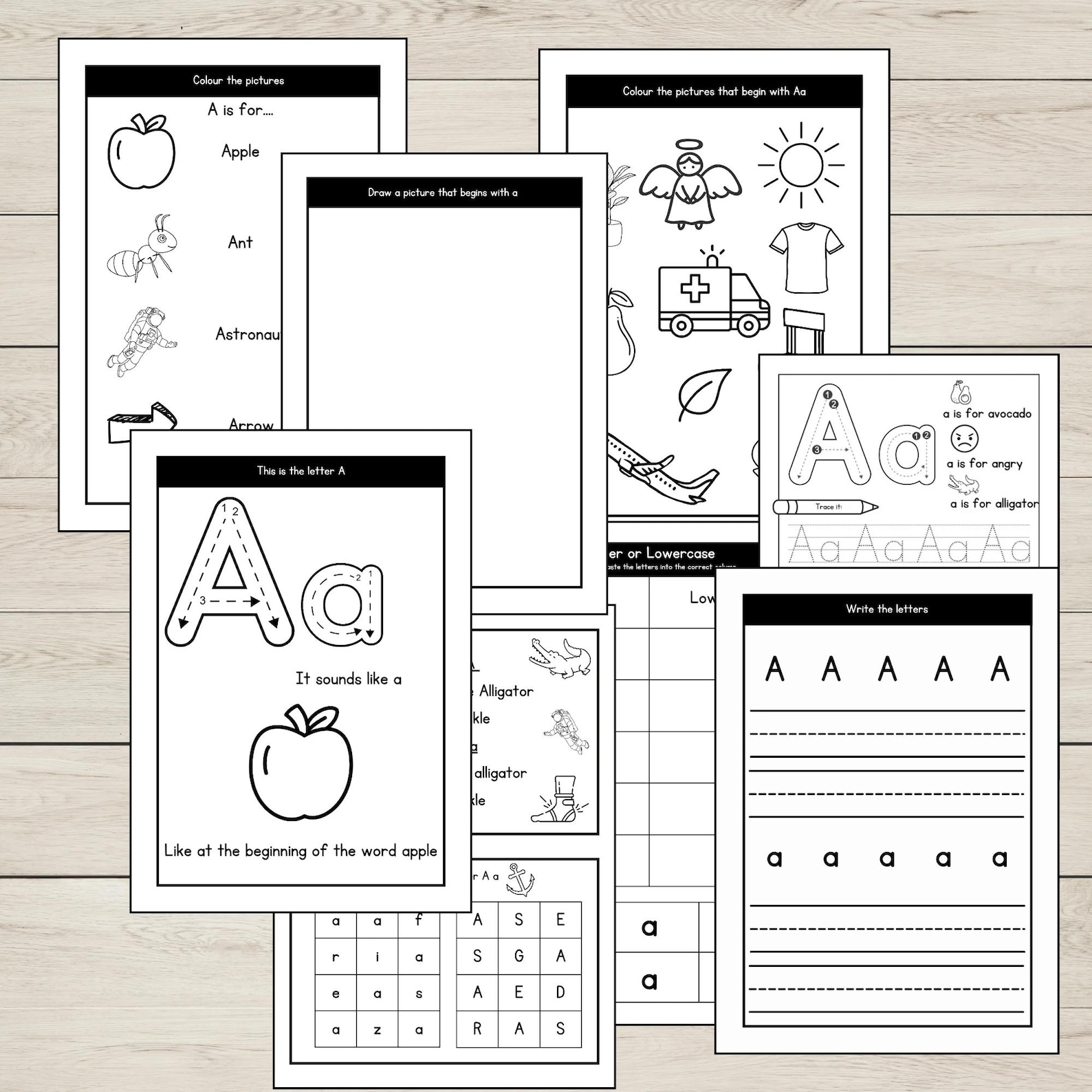 Alphabet Activity Learning Bundle, Preschool ABC Letter Tracing ...