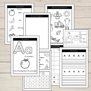 Alphabet Activity Learning Bundle, Preschool ABC Letter Tracing ...