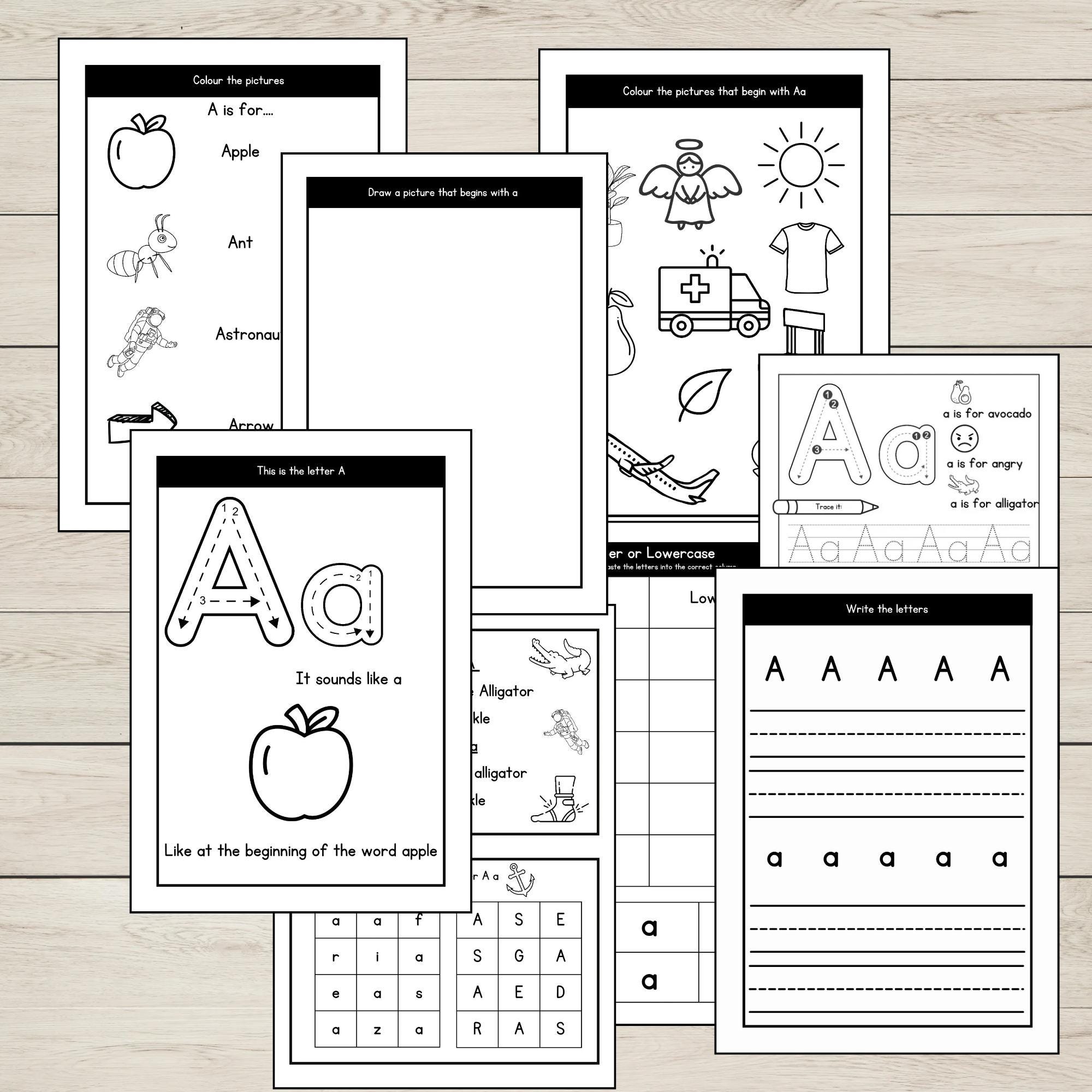 Alphabet Activity Learning Bundle, Preschool ABC Letter Tracing ...