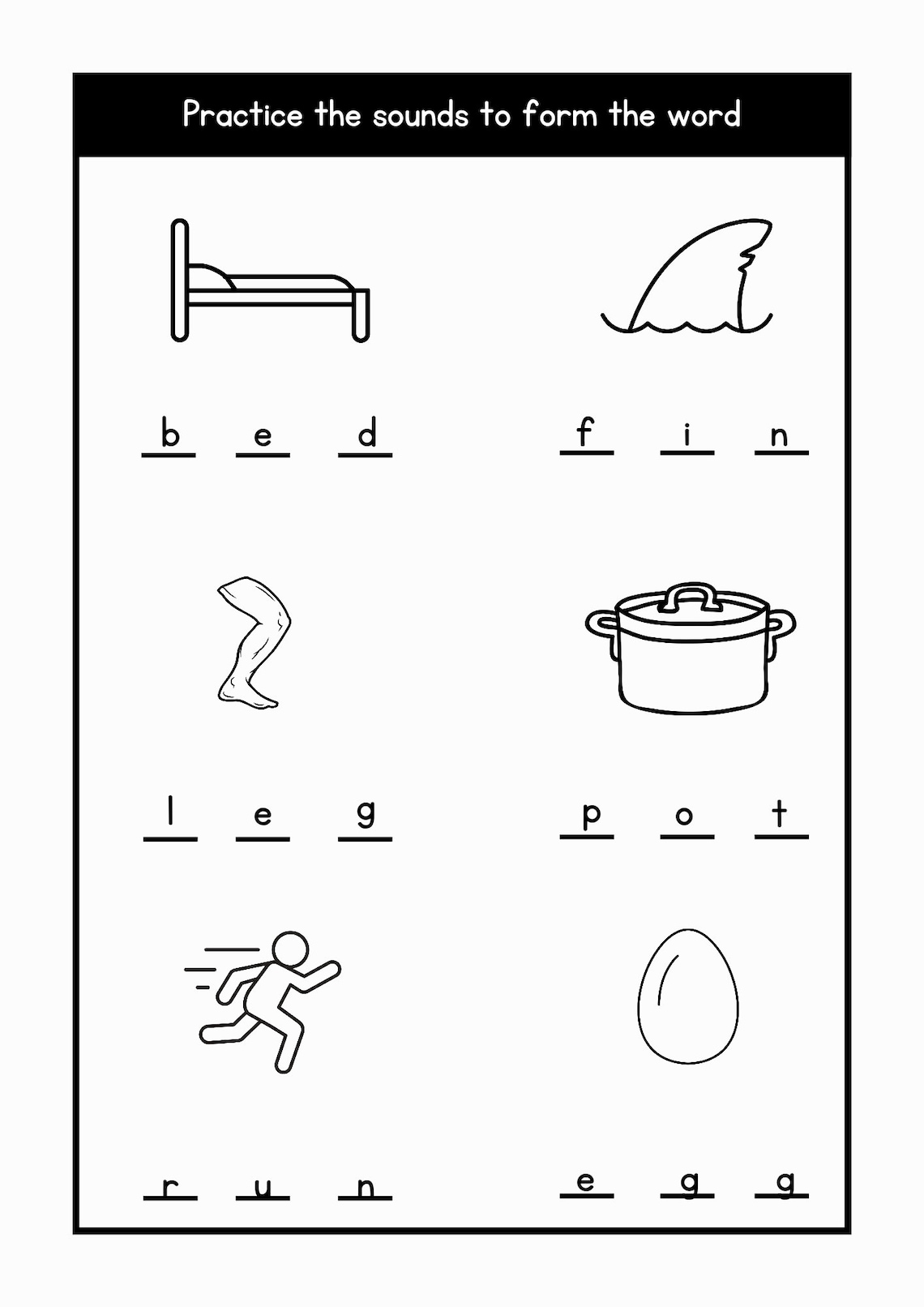 Jolly Phonics Group 3 Activity Sheets, Letter Sounds, Cvc Words ...