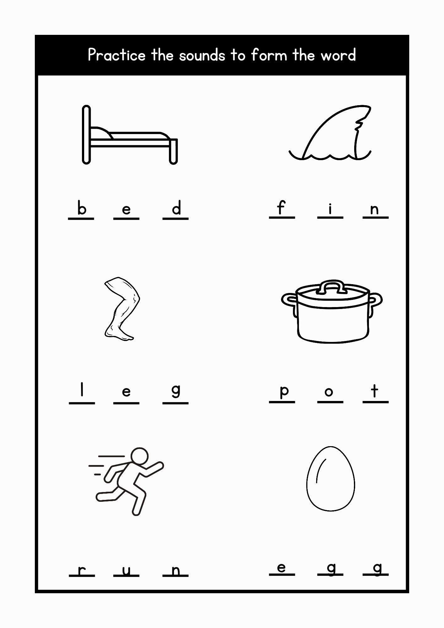 Jolly Phonics Group 3 Activity Sheets, Letter Sounds, Cvc Words ...