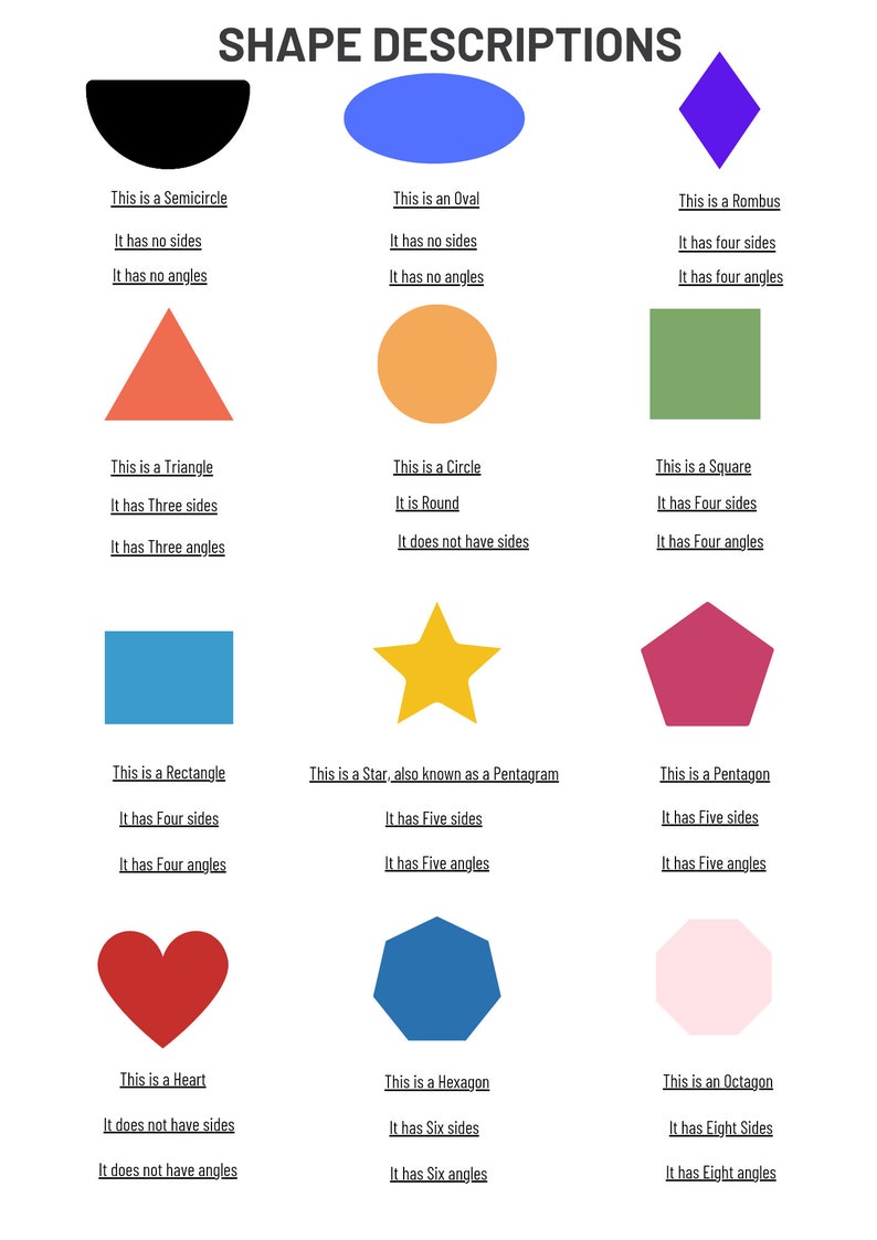 Basic 2D Shapes Workbook, Preschool Shape Recognition Activity ...